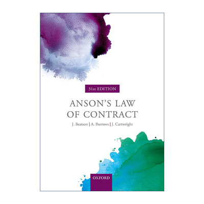 英文原版 Anson's Law of Contract 安森论合同法 第31版 英文版 进口英语原版书籍