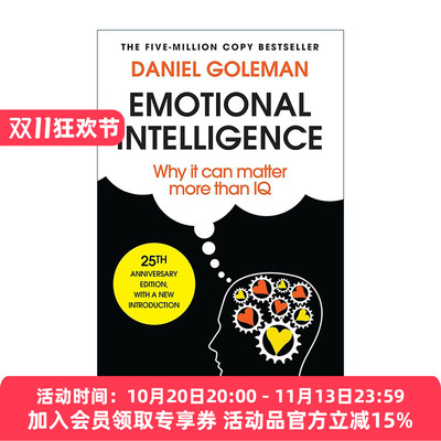 英文原版 Emotional Intelligence 情商 为什么它比智商更重要 丹尼尔·戈尔曼经典著作 25周年纪念版 英文版 进口英语原版书籍
