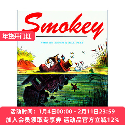英文原版 Smokey 火车引擎 莫斯奇的故事 绘本 凯迪克奖得主 Bill Peet 比尔·皮特 英文版 进口英语原版书籍