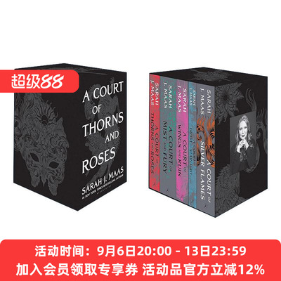 英文原版 A Court of Thorns and Roses Hardcover Box Set 萨拉J马拉斯畅销奇幻系列 仙灵王庭纪 五册精装套装 进口英语原版书籍