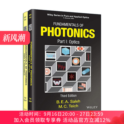 现货 英文原版 Fundamentals of Photonics 光子学基础2卷集 全彩精装第3版 英文版 进口英语原版书籍