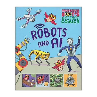 英文原版 Professor Hoot's Science Comics Robots and AI 科学漫画 机器人与人工智能 儿童科学科普百科绘本 进口英语原版书籍
