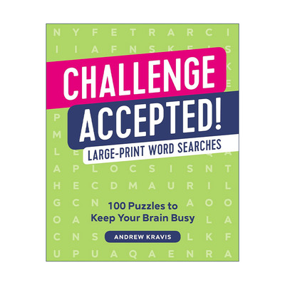 英文原版 Challenge Accepted! 接受挑战 100个单词搜索 字谜 扩大词汇量 英文版 进口英语原版书籍