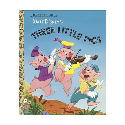 英文原版 The Three Little Pigs Disney Classic Little Golden Book 三只小猪 迪士尼经典 兰登书屋精装小金书 进口英语原版书籍