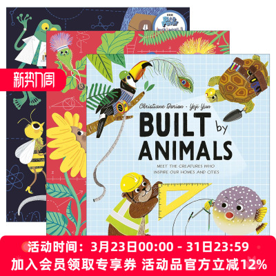 英文原版 Invented by Animals/Built by Animals/Powered by Plants 3册 儿童英语精装绘本 英文版 进口英语原版书籍