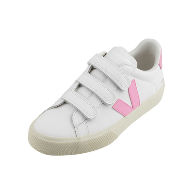 VEJA女士皮革圆头魔术贴低帮板鞋