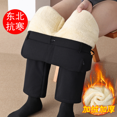 冬季中老年男士加厚易穿脱棉裤