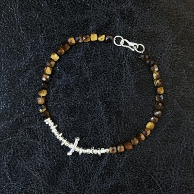 CHERIENIU 原创虎眼石s925银手链小众设计男女高级感礼物