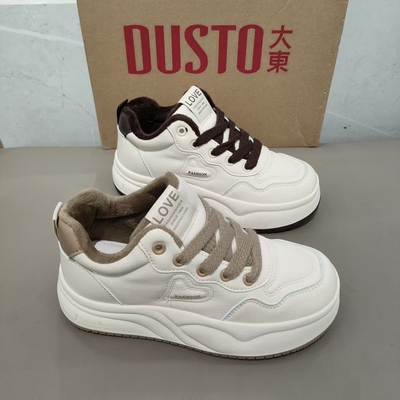 大东加绒小白鞋女2025冬季新款时尚板鞋女士运动鞋舒适保暖鞋7531