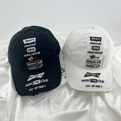 重工刺绣美式街头潮牌情侣棒球帽