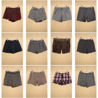 KZ129古着vintage秋冬日系法式复古风中古通勤百搭女装短款休闲裤