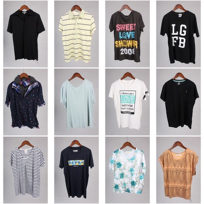 XT295古着vintage复古休闲百搭美版街头夏季短袖T恤男女上衣