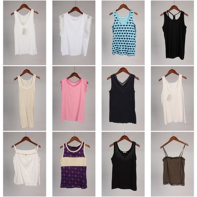 XT522古着vintage日系女装内搭外穿日常休闲百搭夏季背心吊带上衣