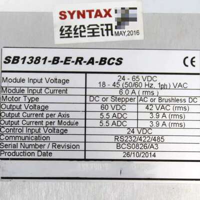 众桦ACS控制器SB1381-B-E-R-A-BCS议价议价