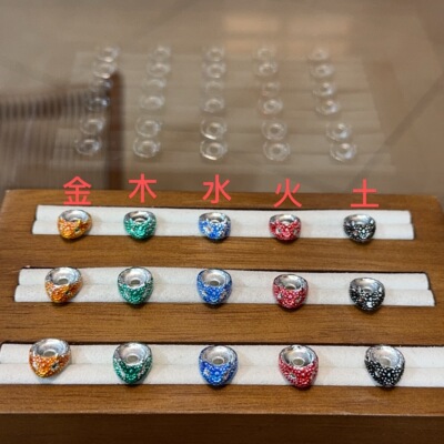 纯铜景泰蓝滴油龙头卡环多色金木水火土文玩水晶饰品手串中间隔环