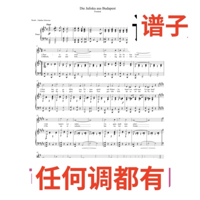 Die Juliska aus Budapest 3G伴奏谱正谱声乐