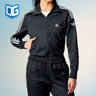 阿迪达斯女士经典立领夹克外套