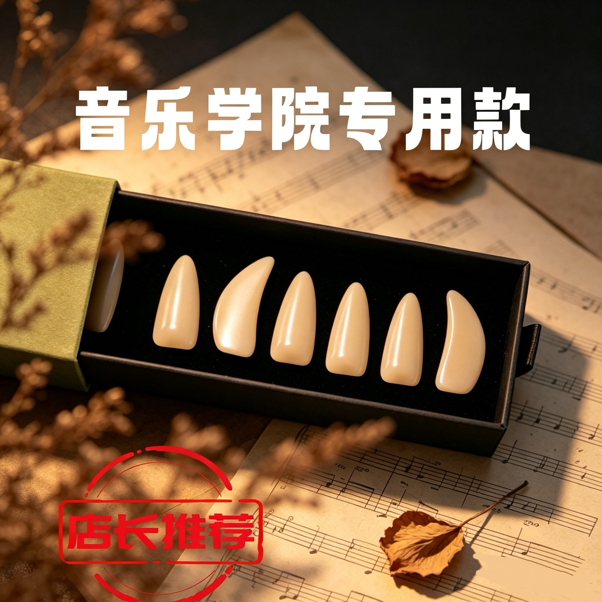 【演奏级专用指甲】增强手感玳瑁平替半结晶古筝指甲艺考演奏专业