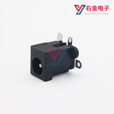 dc电源插座三脚立式贴片