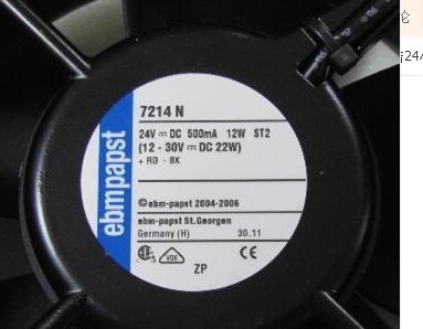 7214n24v12w原装德国轴流风扇