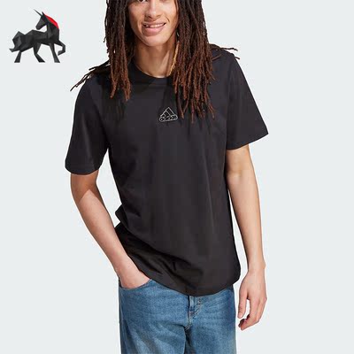 阿迪达斯男子运动短袖