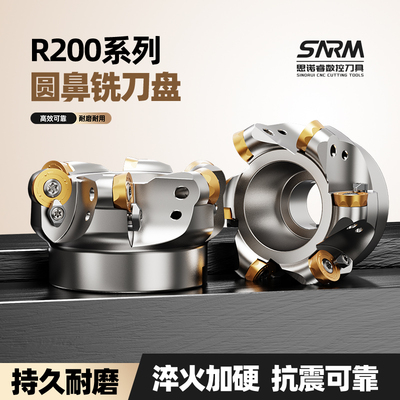 铣床开粗飞刀盘R200圆鼻面铣刀盘