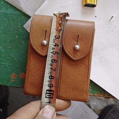 正品54牛皮库存老兵双联纪念老货弹夹套收藏影视道具