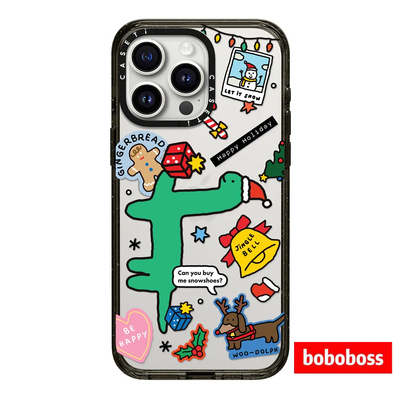 CASE源厂！JOGUMAN系列 小恐龙圣诞贴纸 magsafe兼容 适用于iPhone17/16/15/14/Pro/Max防摔透明磁吸手机壳