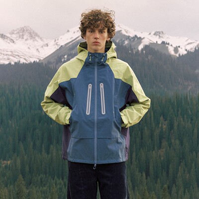 NORYBRAND户外系列 三防特氟龙撞色冲锋外套夹克多口袋户外上衣