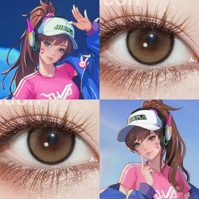 dva守望先锋COS美瞳我本莫测闪光银河棕纯爱甜棕薄荷甜棕显色婷Ja