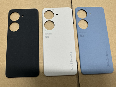 适用于华硕Zenfone9后盖后壳电池盖背盖黑白蓝单后盖带镜框