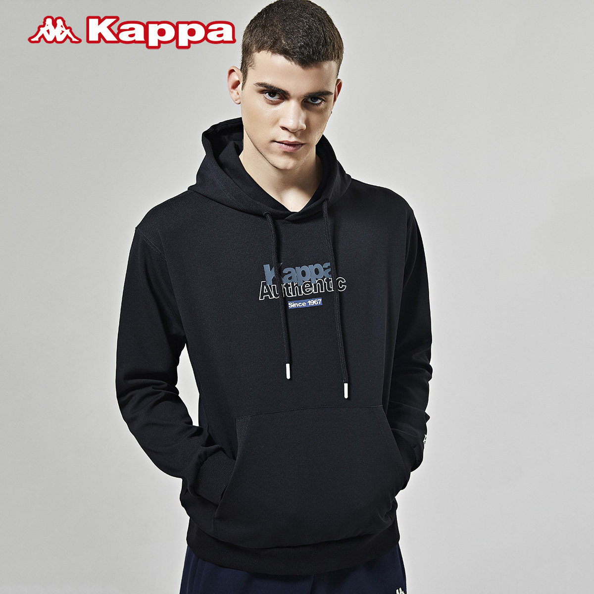 Kappa卡帕男款运动卫衣套头外套帽衫春夏新款|K0A12MT02
