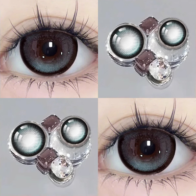 lemon美瞳定轴高光年抛蓝色大直径三明治夹层工艺隐形眼镜DTB