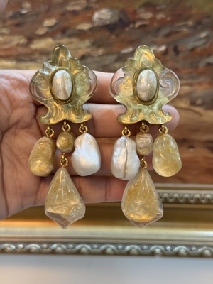 26春夏新款法国dominique denaive多米尼克巴洛克耳夹no退no换