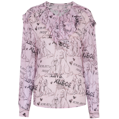 XG/雪歌桑蚕丝高级感木耳边衬衫