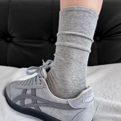 久违的all grey月子堆堆袜巨巨巨！巨舒服迷了，全灰色真的高级！