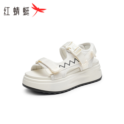 红蜻蜓罗马凉鞋女厚底夏季