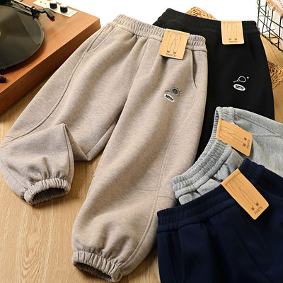 男童春秋运动束脚卫裤