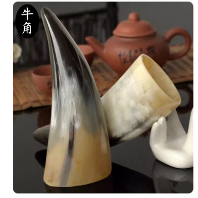 天然牛角火罐大罐黄牛角筒