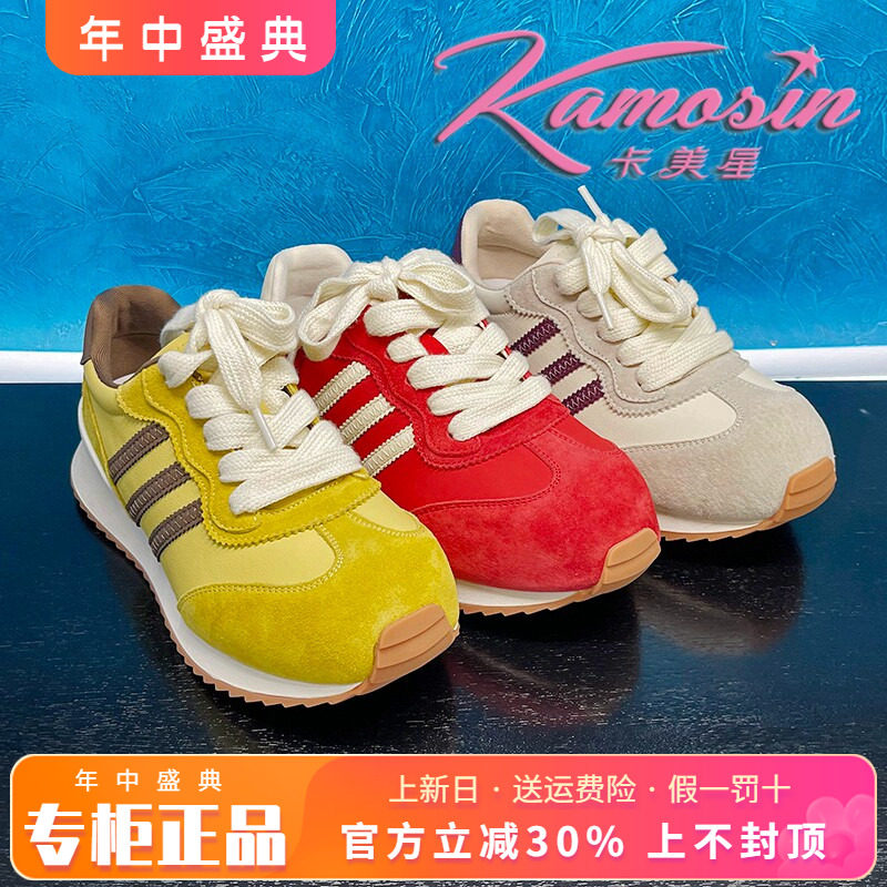 正品卡美星Ah女鞋2025春季新款系带平底休闲运动鞋KN851S60302