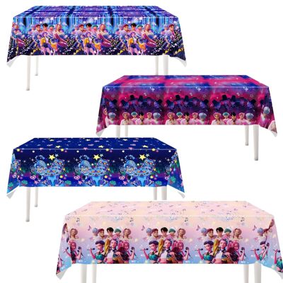 KPop猎魔女团DemonHunters主题派对桌布生日派对装饰品tablecloth