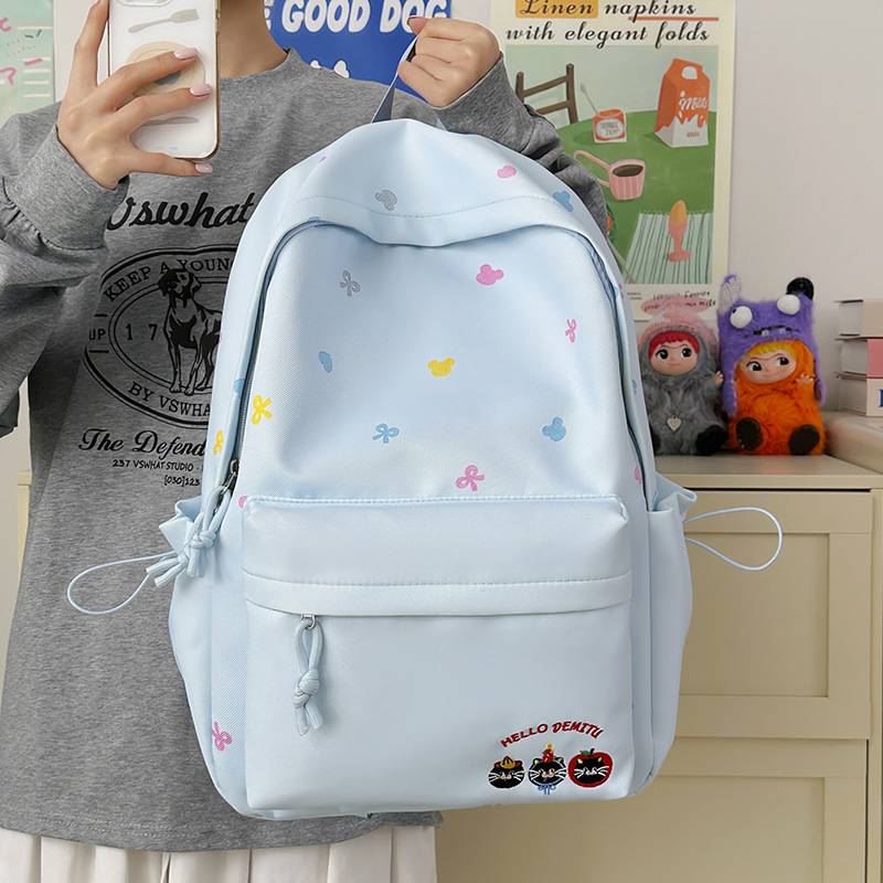 官方正品冰海浅蓝蝴蝶结日系少女小学生书包女ins小众背包高颜值