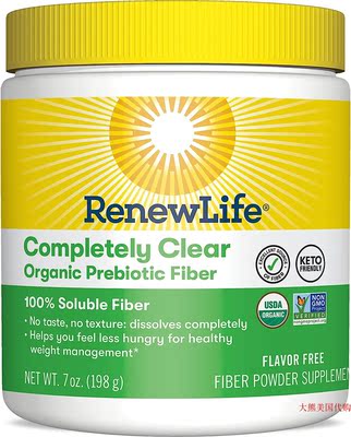 Renew Life Completely Clear Organic Prebiotic Fiber , 198g