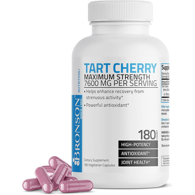 Bronson Tart Cherry Maximum Strength， 180 Capsules