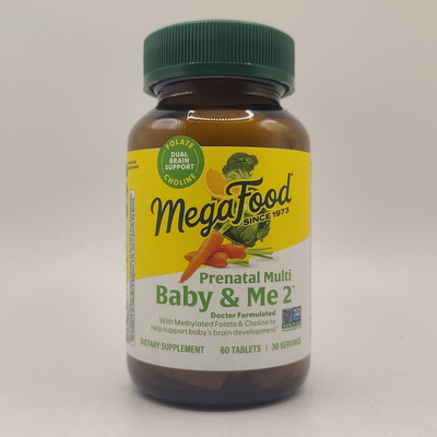 MegaFood Baby & Me 2 Prenatal Multivitamin with Folate