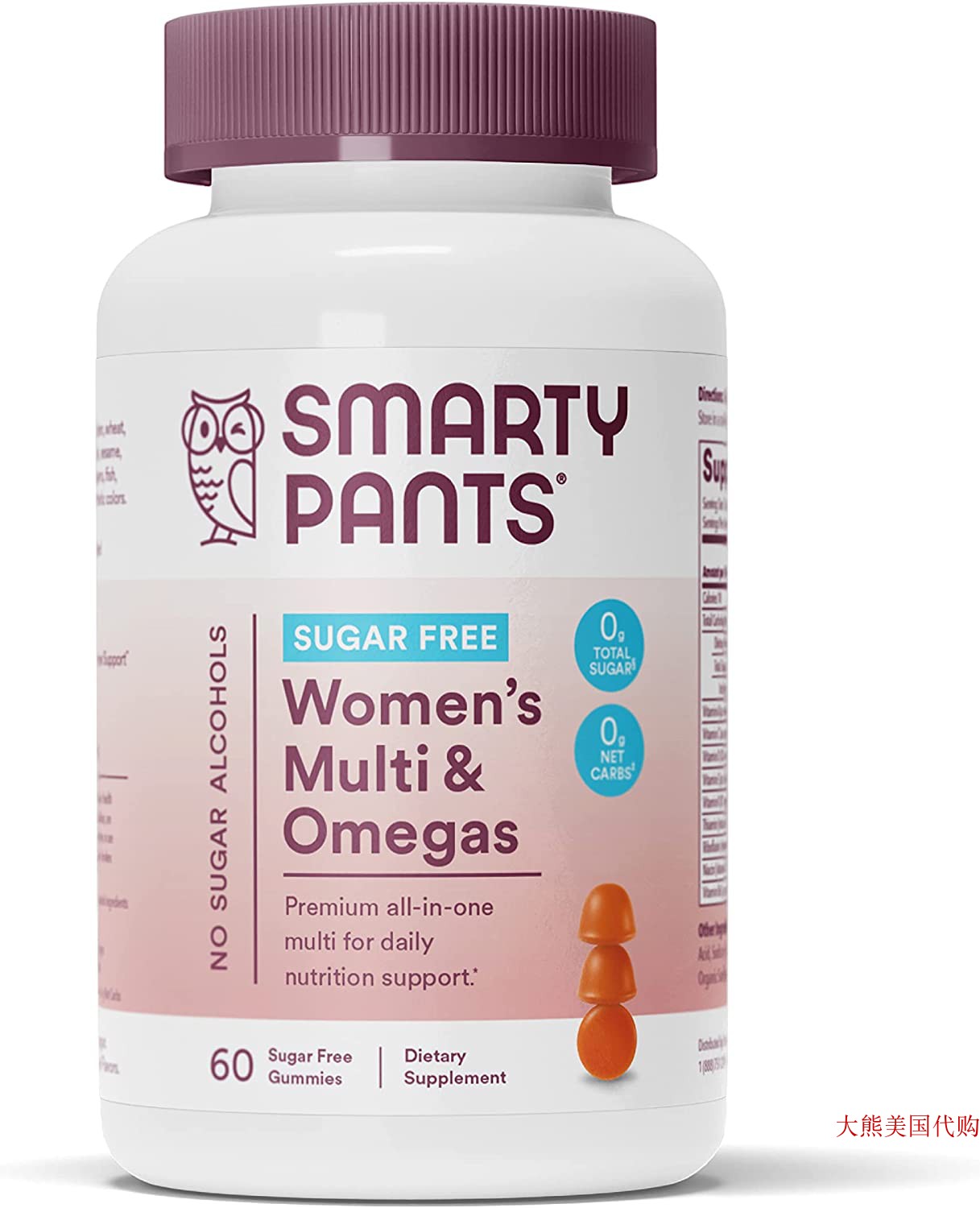 SmartyPants Women's Multi & Omegas, Sugar Free, 60 Gummies