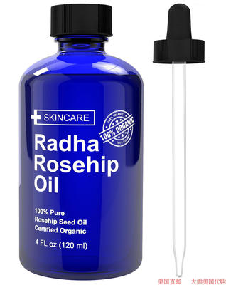 Rosehip Oil by Radha Beauty, 4 oz 玫瑰果油