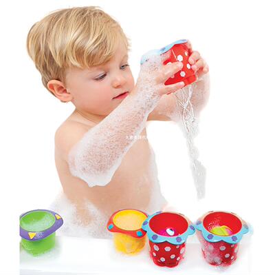 Nuby 5-Piece Splish Splash Bath Time Stacking Cups