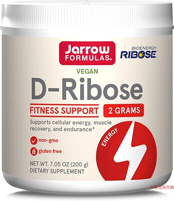 Jarrow Formulas D-Ribose Powder, 200 g, Muscle Recovery