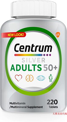 Centrum Silver Multivitamin/Multimineral, Age 50+, 220 Count